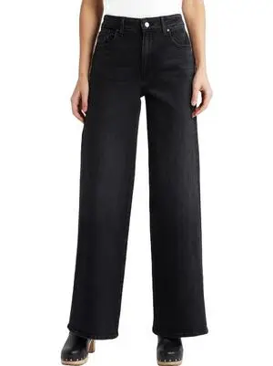 Treasure & Bond High Rise Wide Leg Jeans - Black Wash
