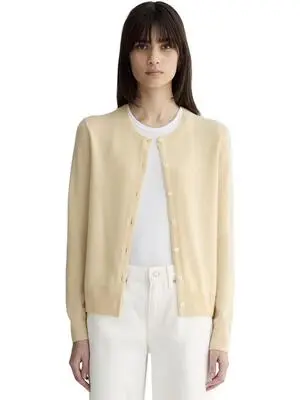 Everlane Classic Cashmere Cardigan Creme