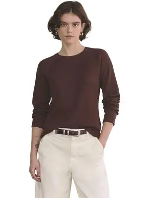 Everlane Waffle Crew Neck T-Shirt Dark Mahogany