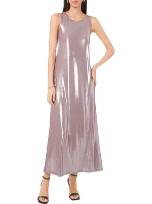 Vince Camuto Vince Camuto Metallic Maxi Dress Mocha