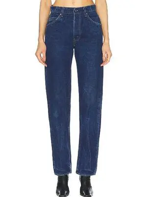 ALIGRACE Vintage Classic Relaxed Straight Jeans - Medium Dark