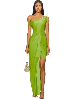 DEME BY GABRIELLA Nellie One-shoulder Dress - Green