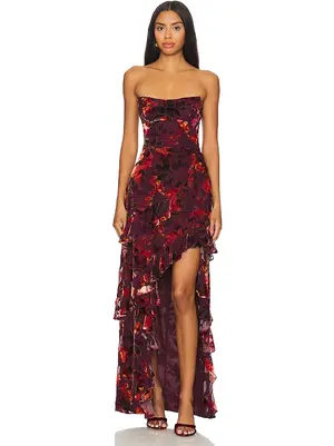 Amanda Uprichard Magnolia Maxi Dress - Sorrel Burnout