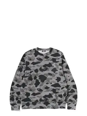 BAPE Heather Camo Ape Head Crewneck Sweatshirt - Gray