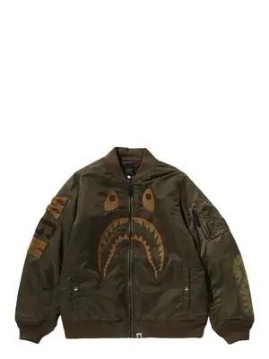 A BATHING APE Shark Ma1 Jacket - Olive