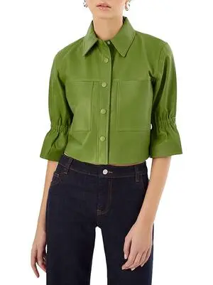 LAMARQUE Carolina Leather Jacket Fern