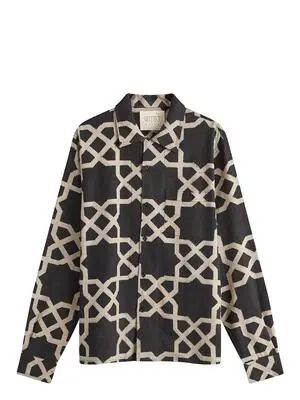 KARDO Chintan Block Print Shirt - Black