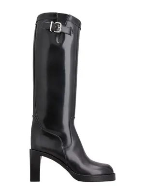 TOD'S Leather Knee-high Boots - Black