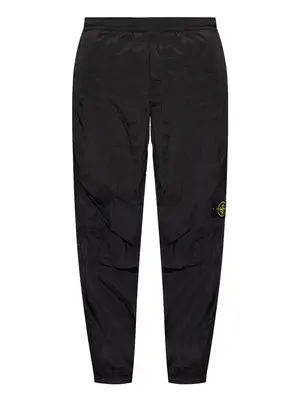 Stone Island Logo-patch Elasticated-waist Track Pants - Black