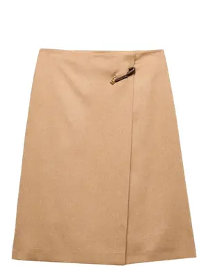Prada A-line Midi Skirt - Neutrals