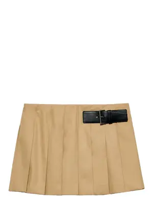 PRADA Prada Buckled Pleated Miniskirt