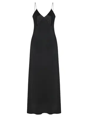 Rosetta Getty Panelled Bias Slip Dress - Black