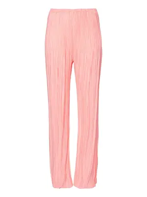 FORTE_FORTE Plissé Straight Trousers - Pink
