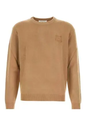 Maison Kitsuné Bold Fox Head-embroidered Sweater - Neutrals