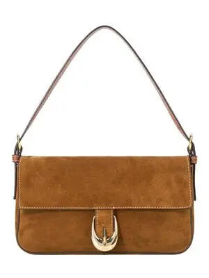 Staud Harlow Suede Shoulder Bag - Tan