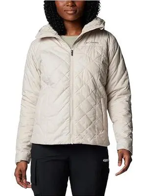 Columbia Quilted Hooded Jacket With Fleece Lining - Tan