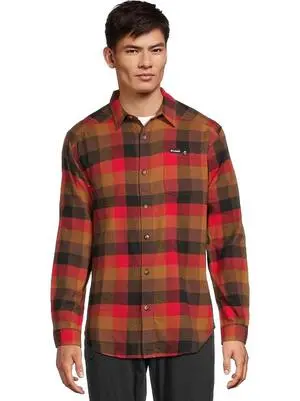 Columbia Cornell Woodstm Flannel Long Sleeve Shirt Clothing Collegiate Navy Buffalo Check - Multi