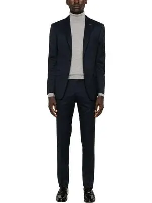 Pal Zileri Brooch Detail Suit - Blue
