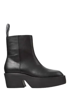 Camper Billie Leather Ankle Boots - Black