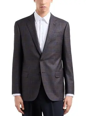 EMPORIO ARMANI Plaid Wool Blazer