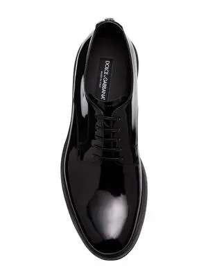 Dolce & Gabbana Patent Leather Derby Shoes - Black