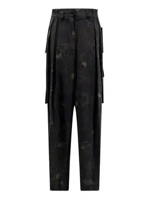 DRIES VAN NOTEN Silk Cargo Trouser