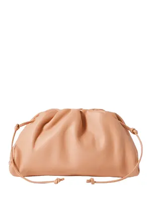 Bottega Veneta Small Gathered Leather Pouch - Neutrals