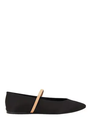 Saint Laurent Gio Ballerina Flat - Nero & Brown Gold