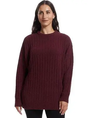 UGG Ribbed Crewneck Pullover Sweater - Burgundy