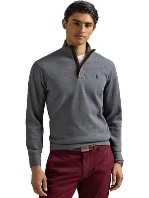 Polo Ralph Lauren Long Sleeve Quarter Zip Pullover - Dark Grey Heather