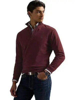 Polo Ralph Lauren Long Sleeve Quarter Zip Pullover - Dark Red