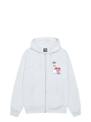 StÜssy Kingpin Zip Hoodie - Ash Heather