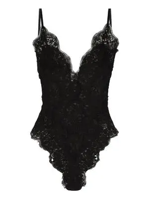 Dolce & Gabbana Chantilly Lace And Tulle Bodysuit - Black