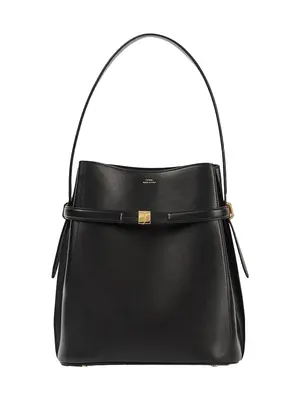 TOTEME Leather Bucket Bag - Black