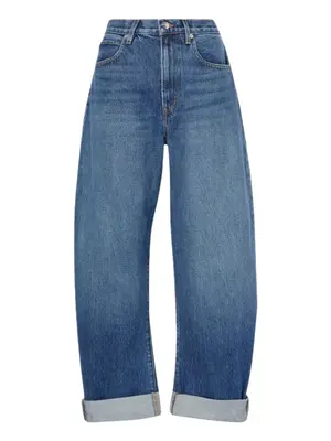 FRAME The Bubble Barrel-leg Jeans - Blue