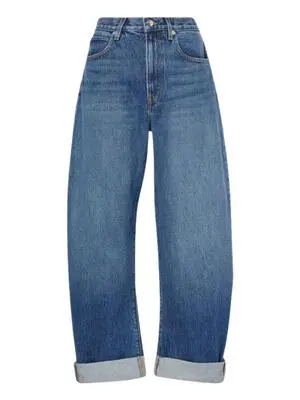 FRAME The Bubble Barrel-leg Jeans - Blue