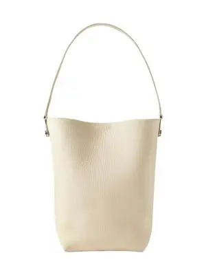 THE ROW Hook Small Textured-leather Tote - Neutrals