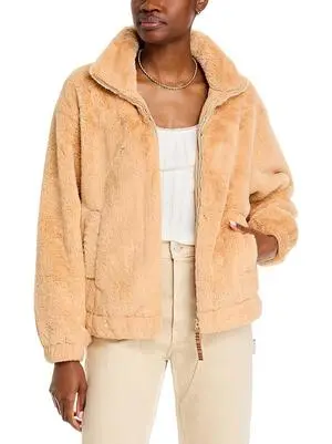 UGG Ugg Faux Fur Zip-Up Jacket Oolong