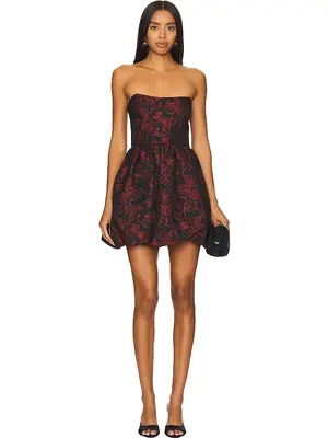 Amanda Uprichard Addison Mini Dress - Red & Black