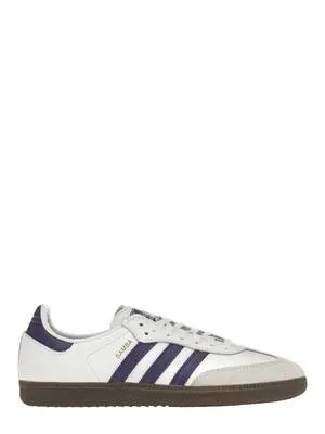 Adidas Samba Adv Sneakers - Cloud White/collegiate Purple/gold Metallic