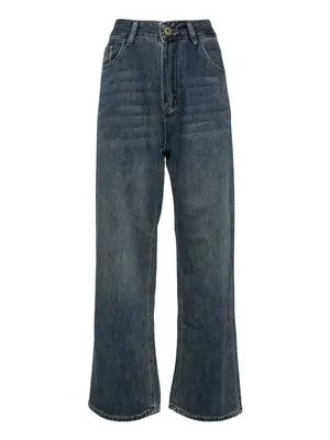 GROUND ZERO Fringed-edge Jeans - Blue