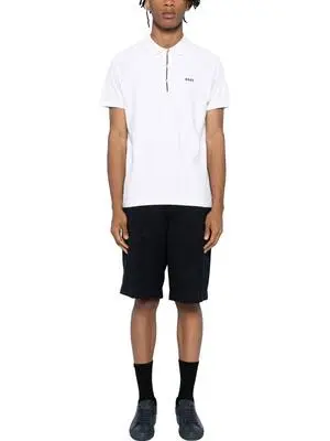 BOSS Contrast Panel Polo Shirt - White