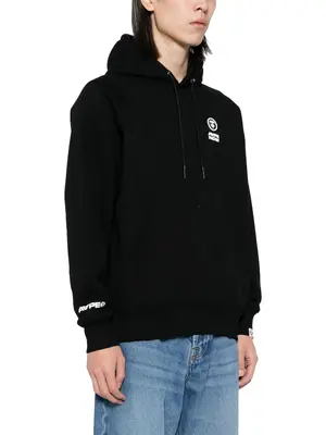 AAPE BY *A BATHING APE® Logo-patched Hoodie - Black