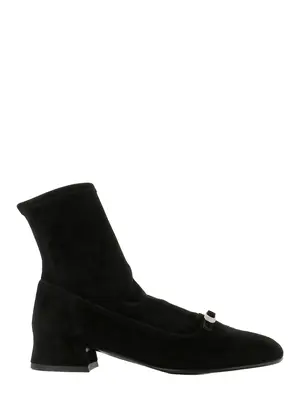DEL CARLO Suede Ankle Boots - Black