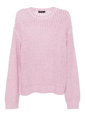 TOUT A COUP Open-knit Jumper - Pink