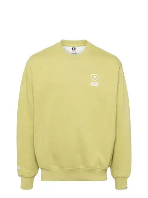 AAPE BY *A BATHING APE® Logo-patch Crew-neck Sweatshirt - Green