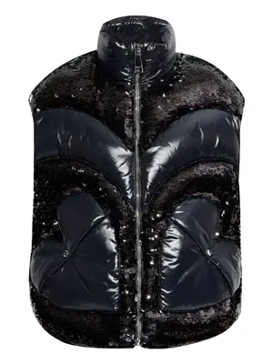 Khrisjoy Sequin-embellished Puffer Gilet - Black
