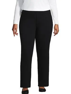 LANDS' END LANDS' END Starfish Mid Rise Straight Leg Knit Pants Black