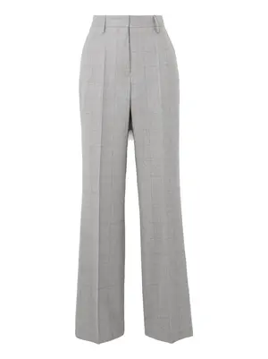 DRIES VAN NOTEN Dries Van Noten Checked Wool-Flannel Straight-Leg Pants