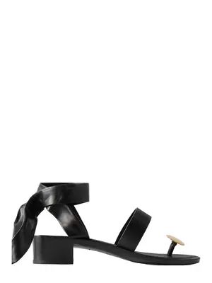 THE ROW Band Leather Sandals - Black